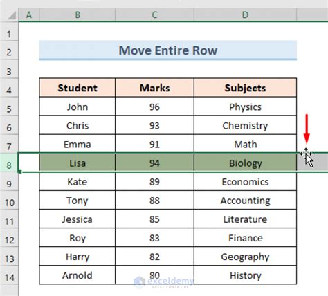 How To Move Rows Up In Excel 2 Quick Methods ExcelDemy