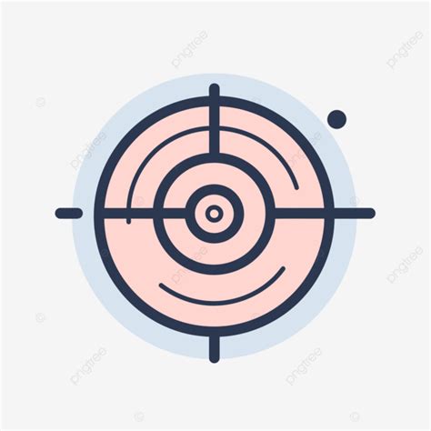 خط الهدف رمز الهدف لتوضيح شعار الهدف والصياد المتجه اطلاق الرصاص رمز خطي أيقونة مسطحة Png