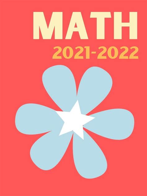 Math Binder Cover In 2022 Math Binder Cover School Book Covers School Binder