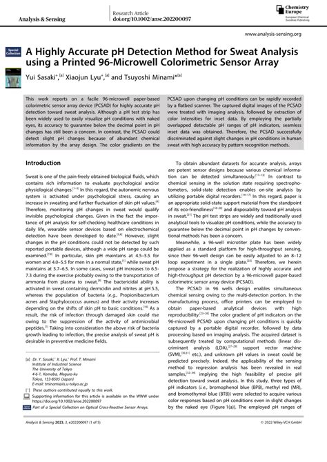 A Highly Accurate Ph Detection Method For Sweat Analysis Using A
