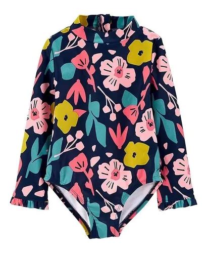 Traje De Baño Para Niñas Trajes De Baño De Manga Larga Mercadolibre