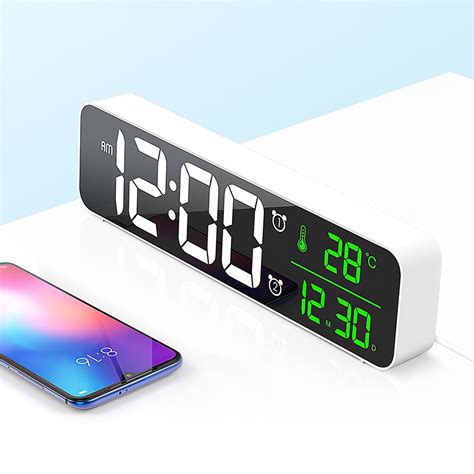 Led Digital Alarm Clocks For Bedrooms Bedside With Grandado