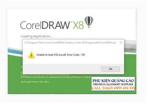 Khắc phục lỗi Unable to load VGCore dll Error trên CorelDRAW LÔ GÔ CÔNG TY ĐẸP