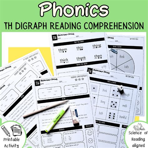 Th Phoneme Digraph Reading Comprehension Passage Australian Teachers Marketplace