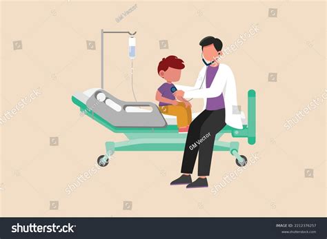 Happy Cartoon Hospital Patient