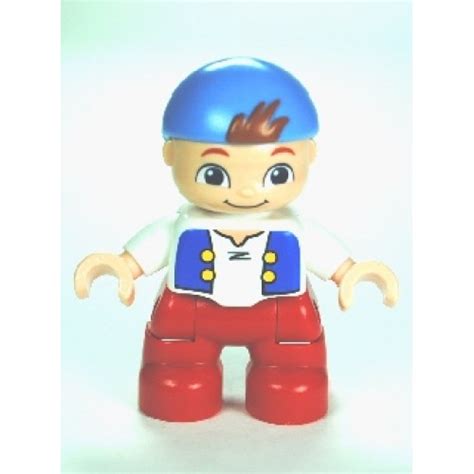 Lego Minifigure 47205pb027 Duplo Figure Lego Ville Never Land Pirates