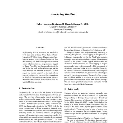 Annotating Wordnet Acl Anthology