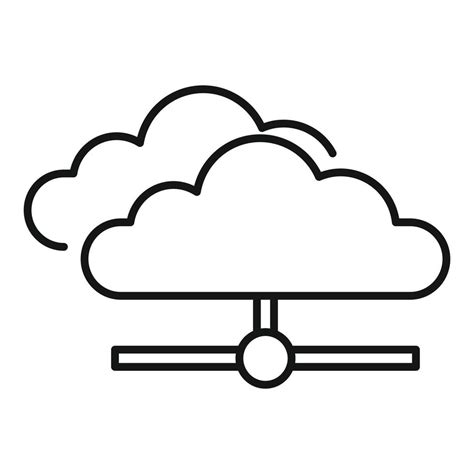 Server Data Cloud Icon Outline Style 14596406 Vector Art At Vecteezy