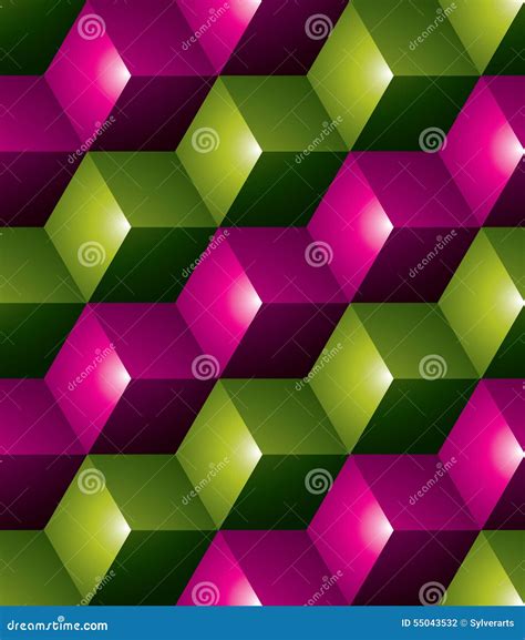 Futuristic Continuous Multicolored Pattern Illusive Motif Abstract Background With 3d Geometric