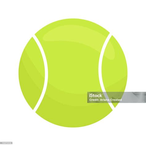 테니스 그린 공 평면 디자인 그림이 격리되어 있습니다 스포츠를 위한 테니스 토너먼트 기호입니다 스포츠 크리켓에 대한 스톡 벡터