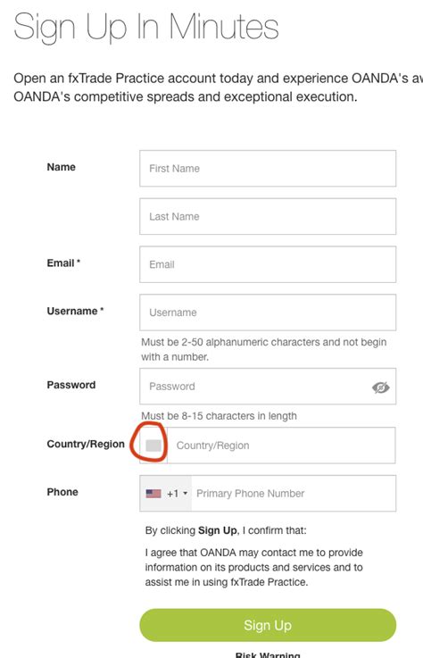 cannot open demo account on oanda r forex