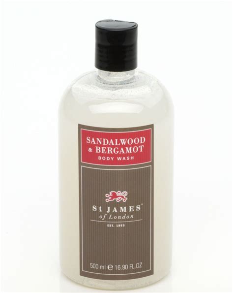 Sandalwood And Bergamot Body Wash 05l St James Of London