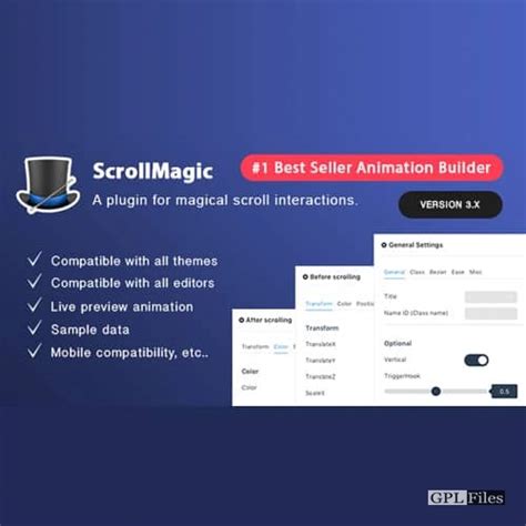 Scroll Magic Wordpress Scrolling Animation Builder Plugin V 503