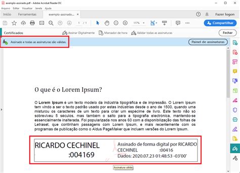 passo a passo para assinar documento pdf com certificado digital