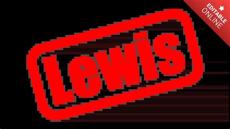 Lewis Text Effect Generator