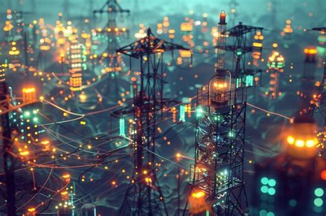 Premium Photo Smart Grid Technology For Efficient Energy Distrib
