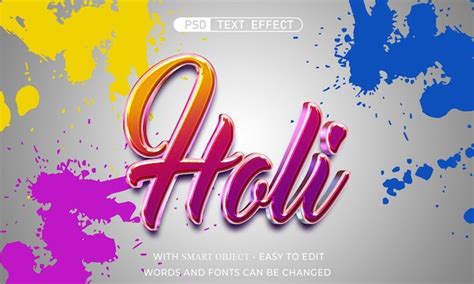 Holi Text Psd High Quality Free Psd Templates For Download Freepik