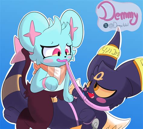 Rule 34 Absurd Res Back Wings Blue Body Blue Fur Blush Collar Collar Only Demmy Dominant