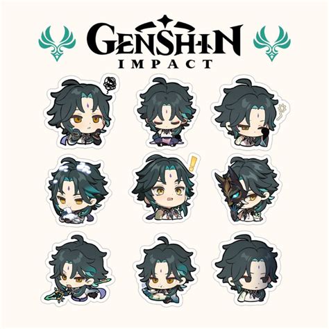 Genshin Impact Xiao Emoji Sticker Set 9 Pcs Shopee Philippines