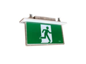 W LED Exit Recessed Blade Eagle Square