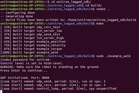 Unitree A Unitree Legged Sdk Is Not Working Software Robot Forum Mybotshop