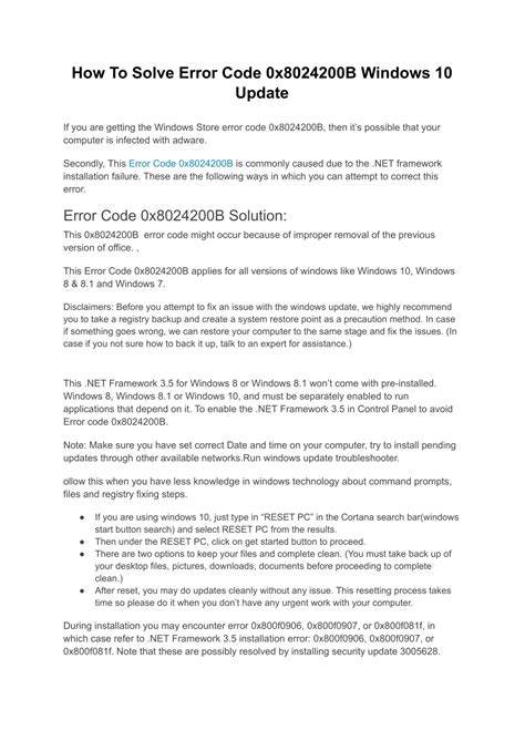 Ppt How To Solve Error Code 0x8024200b Windows 10 Update Powerpoint Presentation Id12766250