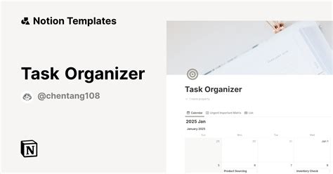 Task Organizer Template Notion Marketplace