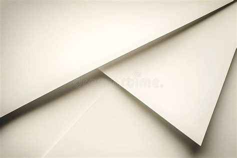 Abstract Beige Paper Sheets Geometric Shapes Overlapping Layers Shadows Blank Minimal