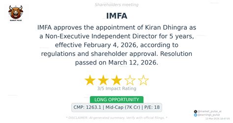 Imfa Shareholders Meeting Earnings Pulse Earnings Pulse