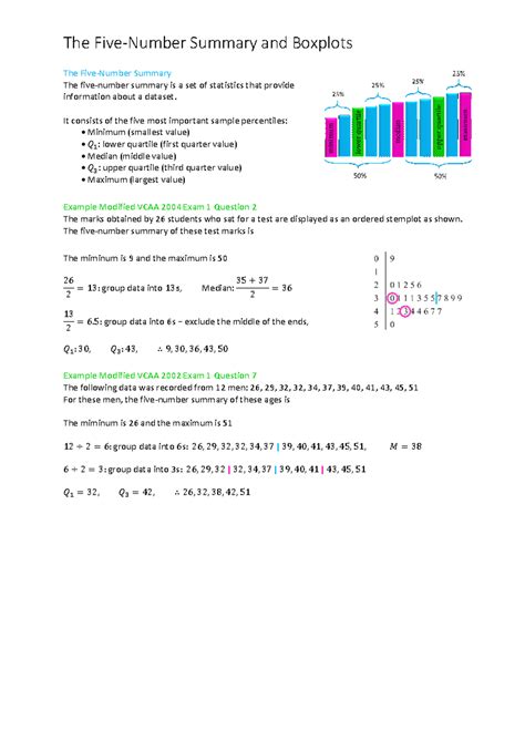 5 The Five Number Summary And Boxplots The Five Number Summary The