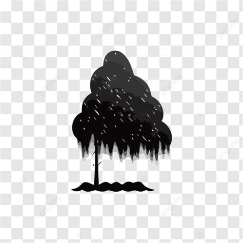 나무 그림 벡터 비가오나 눈이오나 11 흰색 배경에 안개의 단순한 검은색 아이콘 그림자 없음 Png 일러스트 및 벡터 에 대한 무료 다운로드 Pngtree