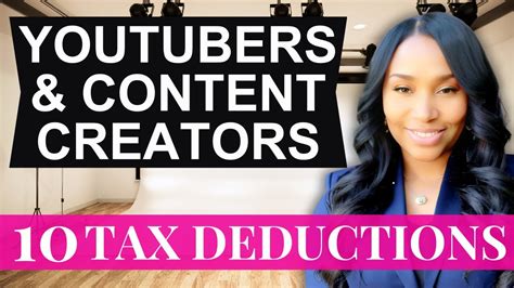 10 Top Tax Deductions For Influencers Youtubers And Content Creators