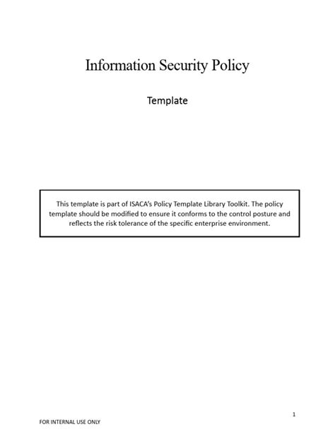 9 Information Security Policy Pdf Information Security Security