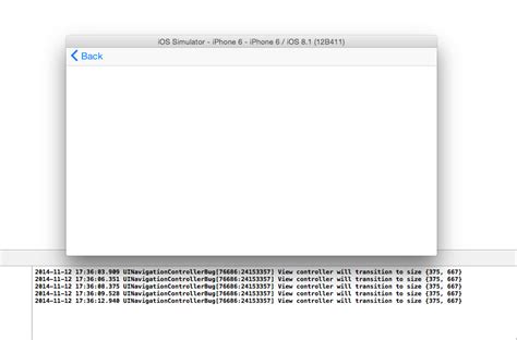 Ios Ios8 After Pushing A Uiviewcontroller On A Uinavigationcontroller And Rotating The
