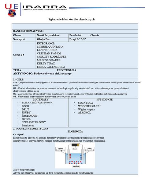 Raport Elektroliza 2 Pdf