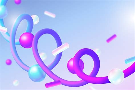 Free Vector Gradient 3d Abstract Background