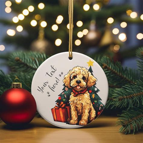 Cockapoo T Cockapoo Christmas Tree Ceramic Ornament Personalized