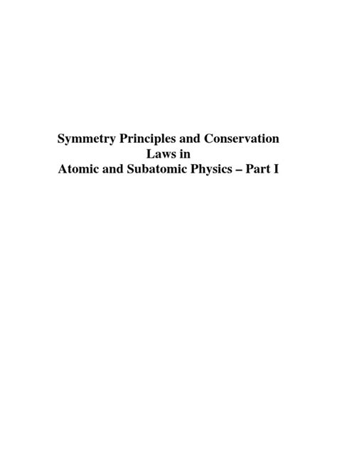 Pdf Symmetry Principles Conservation Laws Dokumen Tips