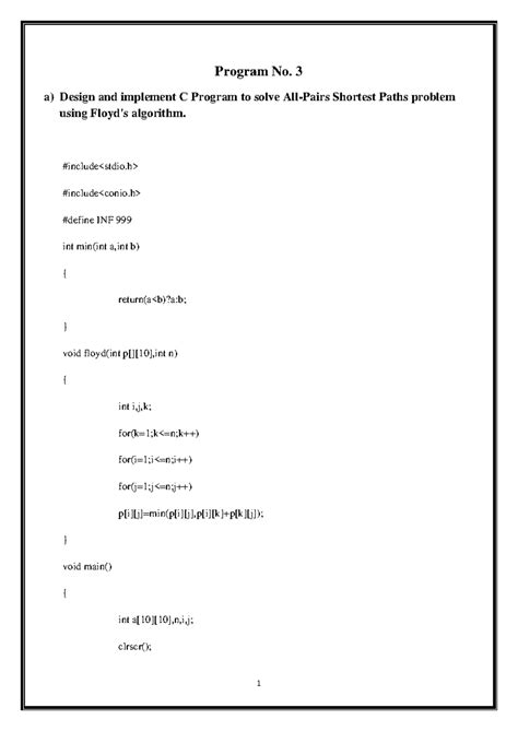 Ada Program No3 Program No 3 A Design And Implement C Program To