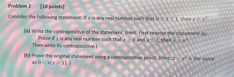 Solved Consider The Following Statement If X Is Any Real Chegg Com