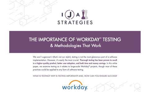 The Importance Of Workday ® Testing And Methodologies That Work Revtechnewsroom
