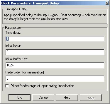 Transport Delay Simulink Reference