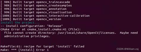 Ubuntu用CMake gui安装OpenCV 和OpenCV contrib install the project install