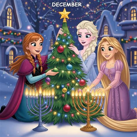 Anna Elsa And Rapunzel In December By Josephpatrickbrennan On Deviantart