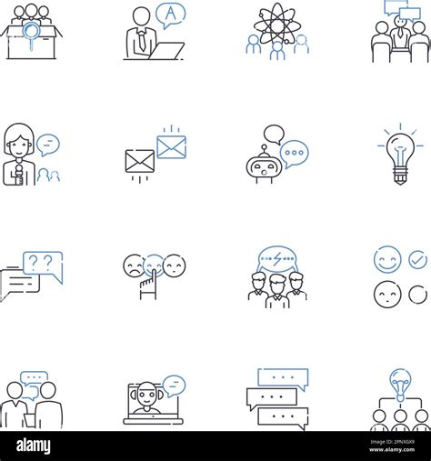 Assessing And Comments Line Icons Collection Evaluation Feedback