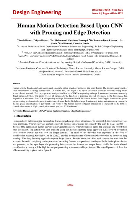 Pdf Human Motion Detection Based Upon Cnn With Pruning And Edge Detection