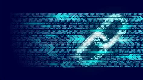Symbole De Lien Hypertexte De Blockchain Sur Le Code Binaire Illustration De Vecteur