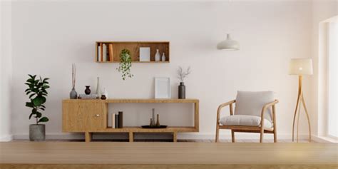 미니멀리즘 모던한 나무 테이블 상판 또는 선반 현대적인 스타일의 목조 거실 현대 건축 인테리어 디자인 3d 렌더링 그림 가구에 대한 스톡 사진 및 기타 이미지 Istock