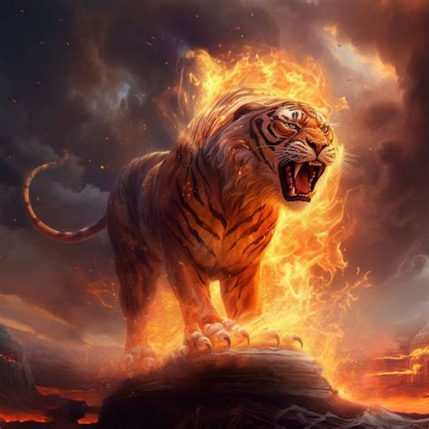 Flame Tiger Art