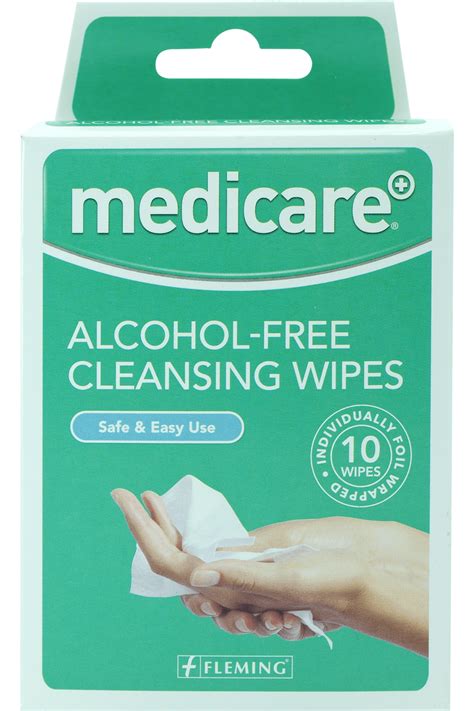 Medicare Alcohol Free Cleansing Wipes 10 Pack First Aid Allcures